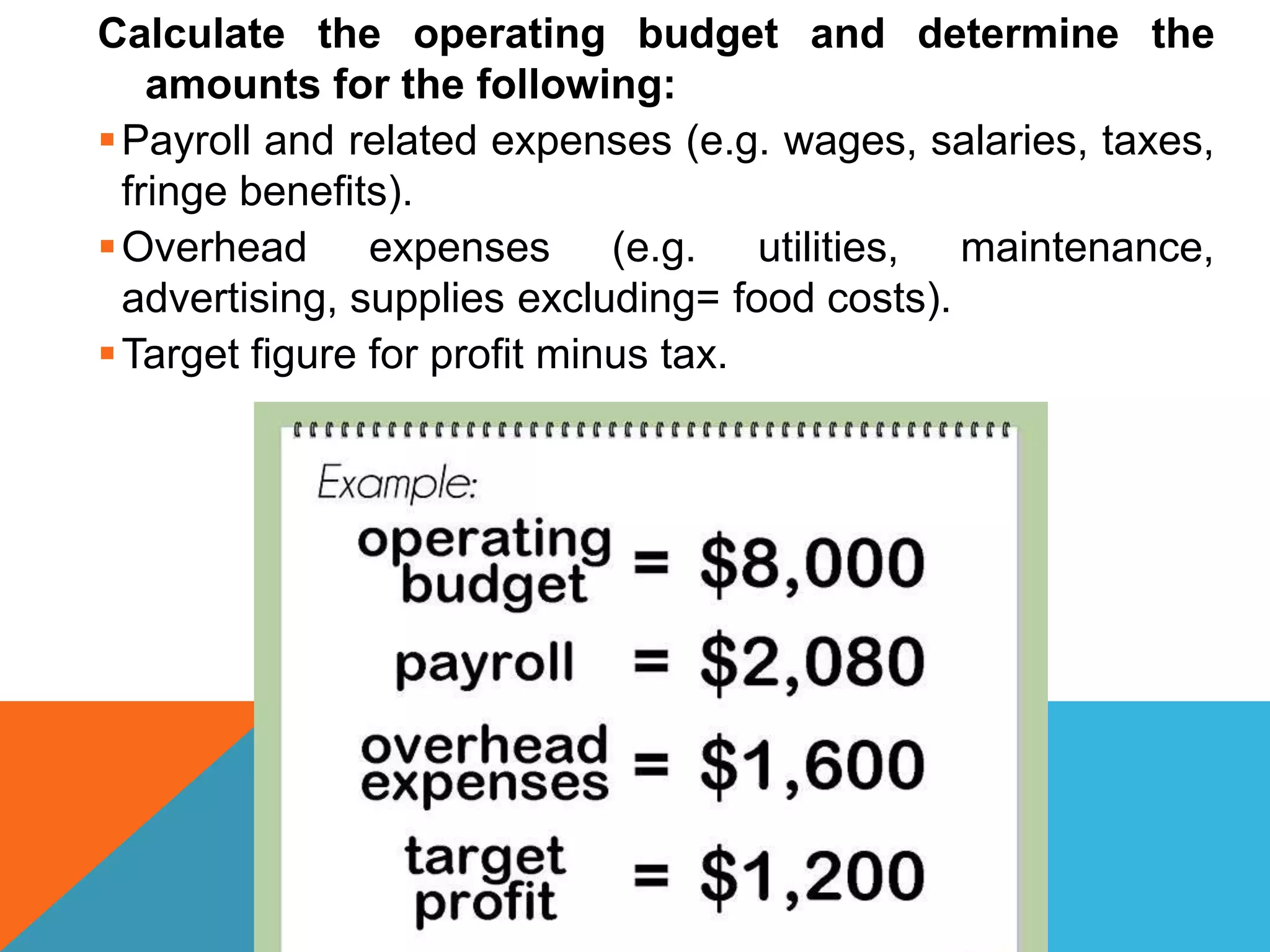 Presentation on food cost concept | PPTX