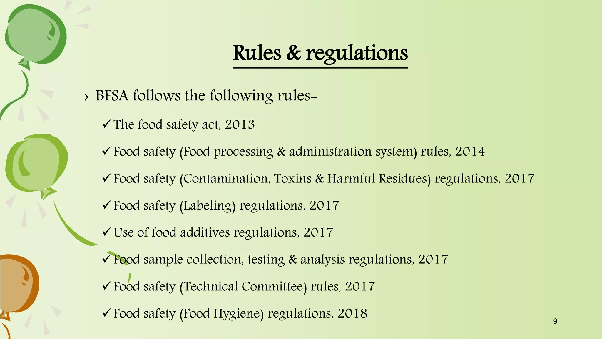 Presentation on food safety | PPTX