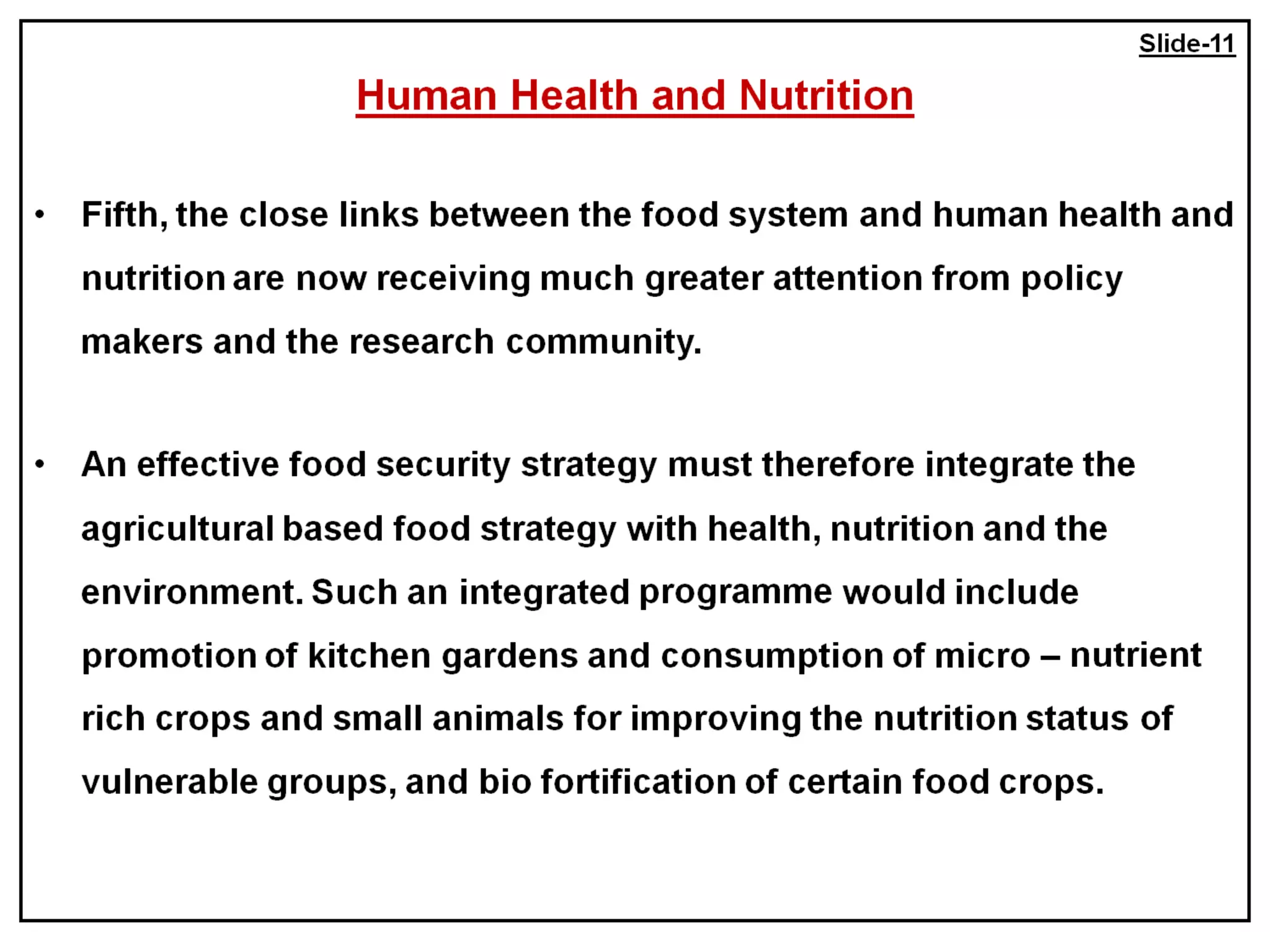 Presentation on food security | PPT