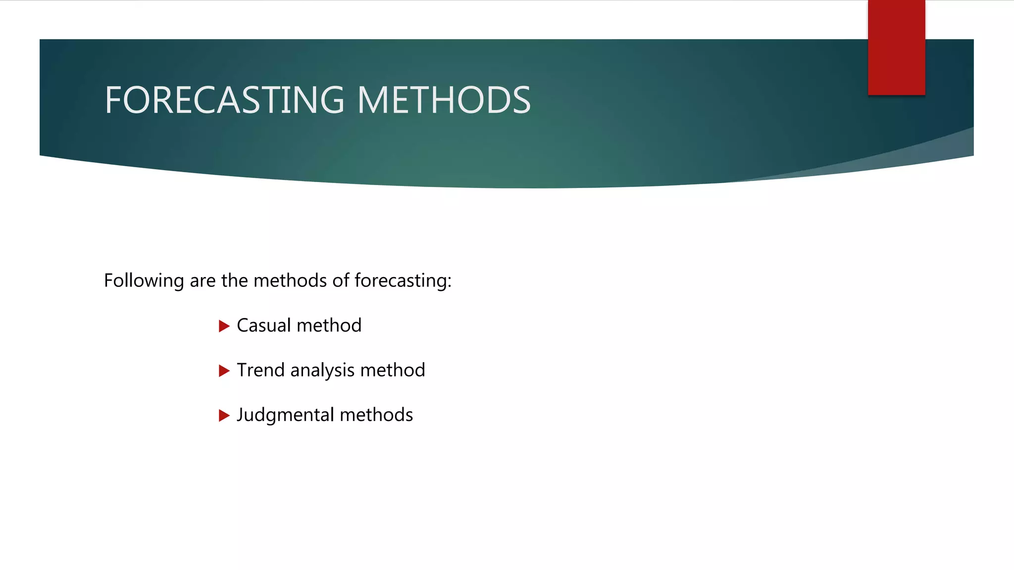 Presentation on forecasting | PPTX