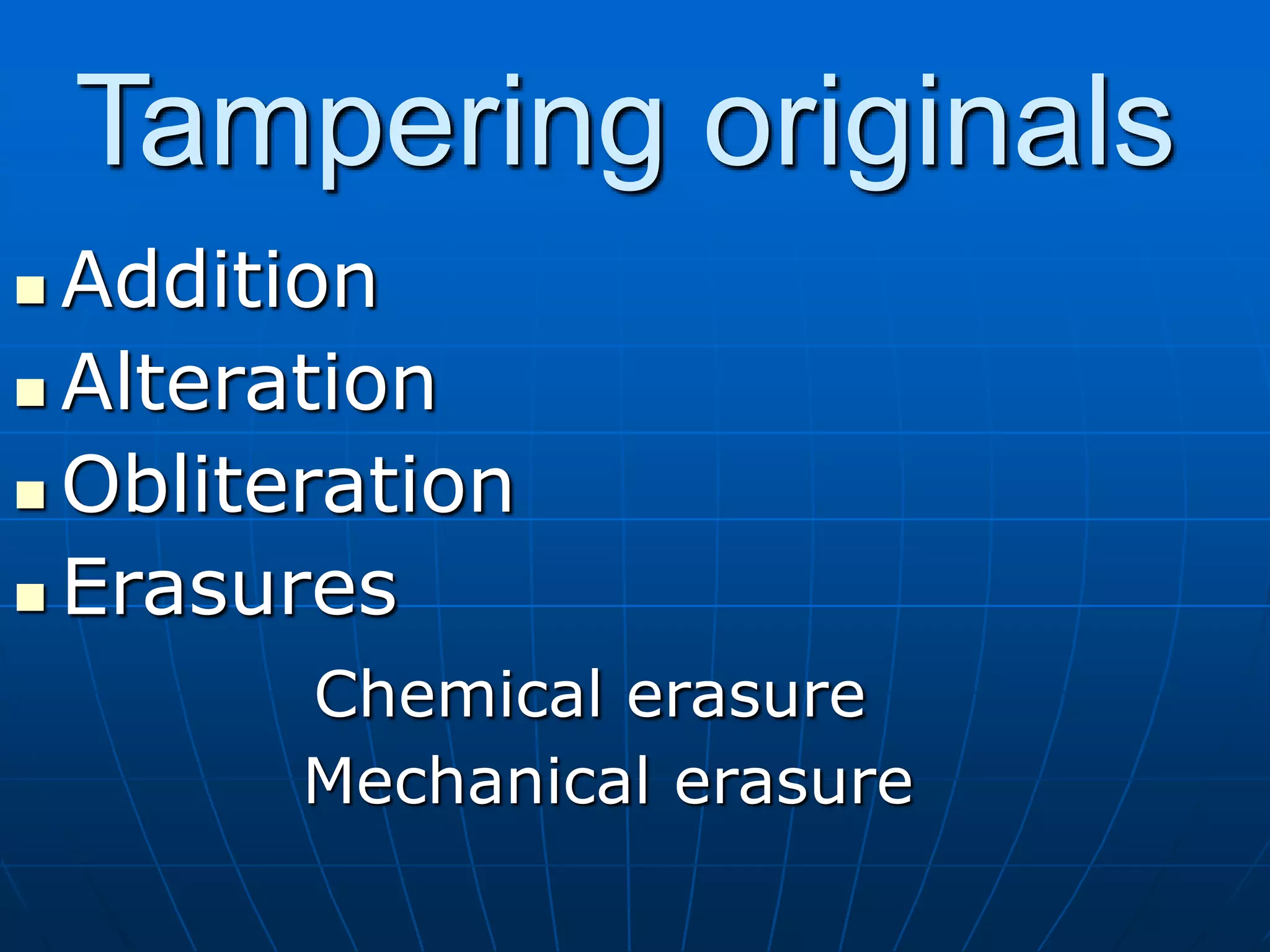 Presentation on FORENSIC DOCUMENT EXAMINATION.ppt