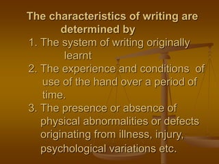 Presentation on FORENSIC DOCUMENT EXAMINATION.ppt