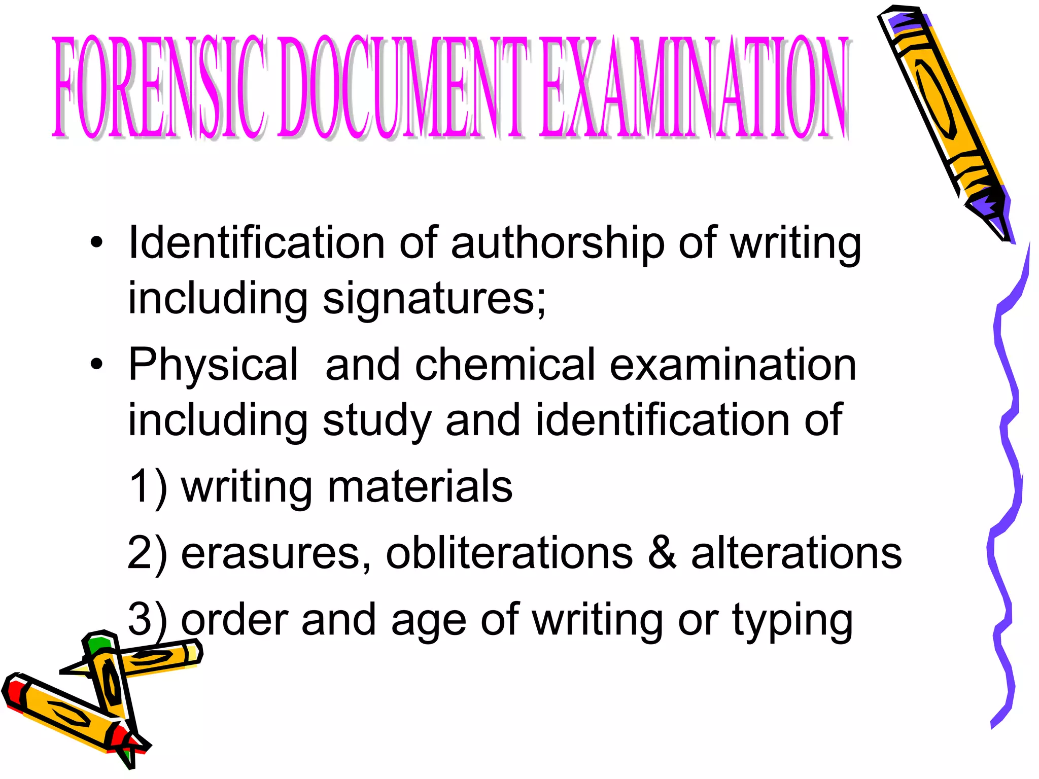 Presentation on FORENSIC DOCUMENT EXAMINATION.ppt