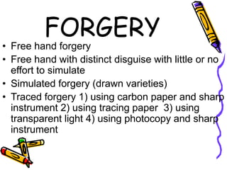 Presentation on FORENSIC DOCUMENT EXAMINATION.ppt