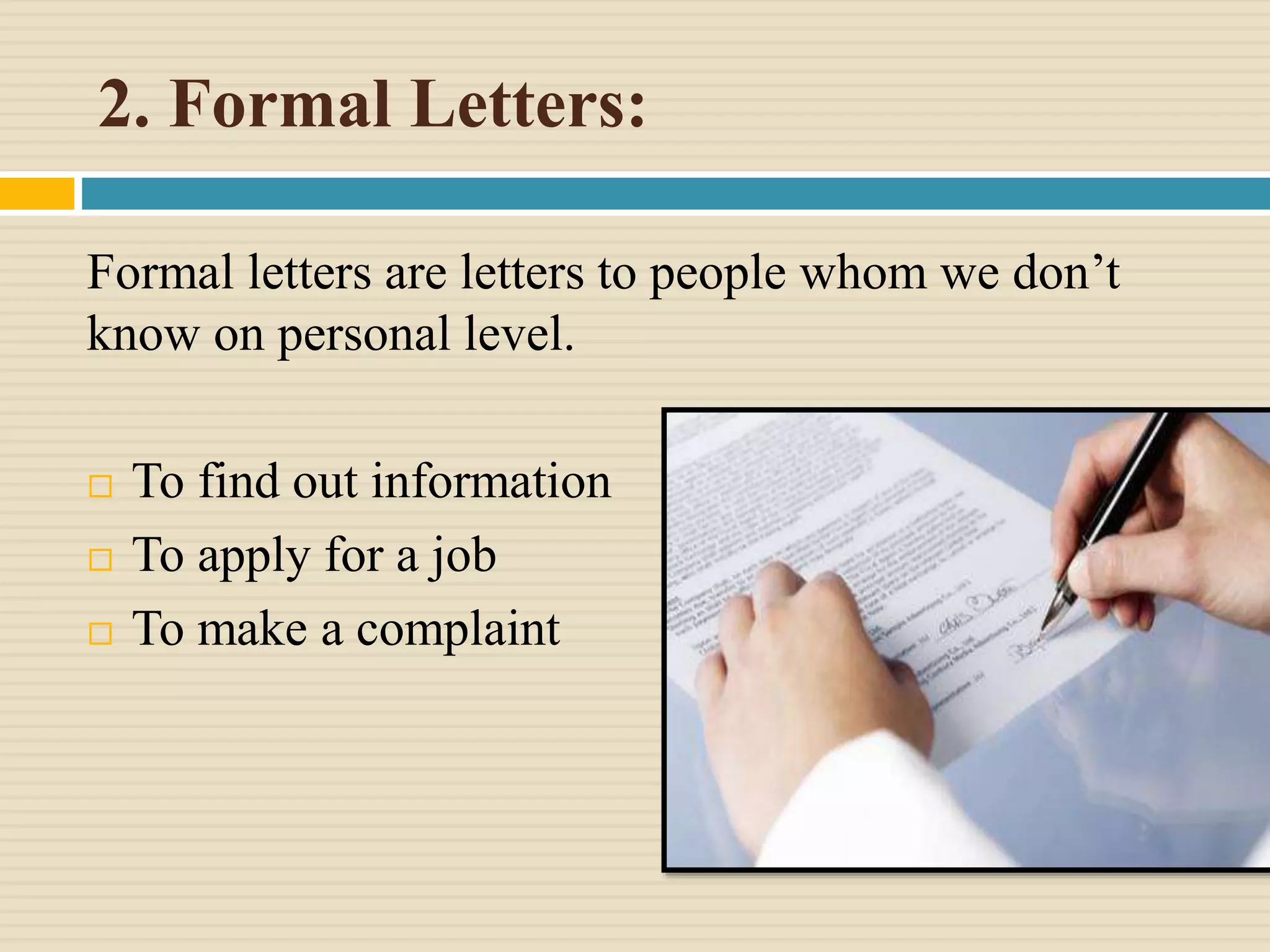 Presentation on formal letter | PPTX
