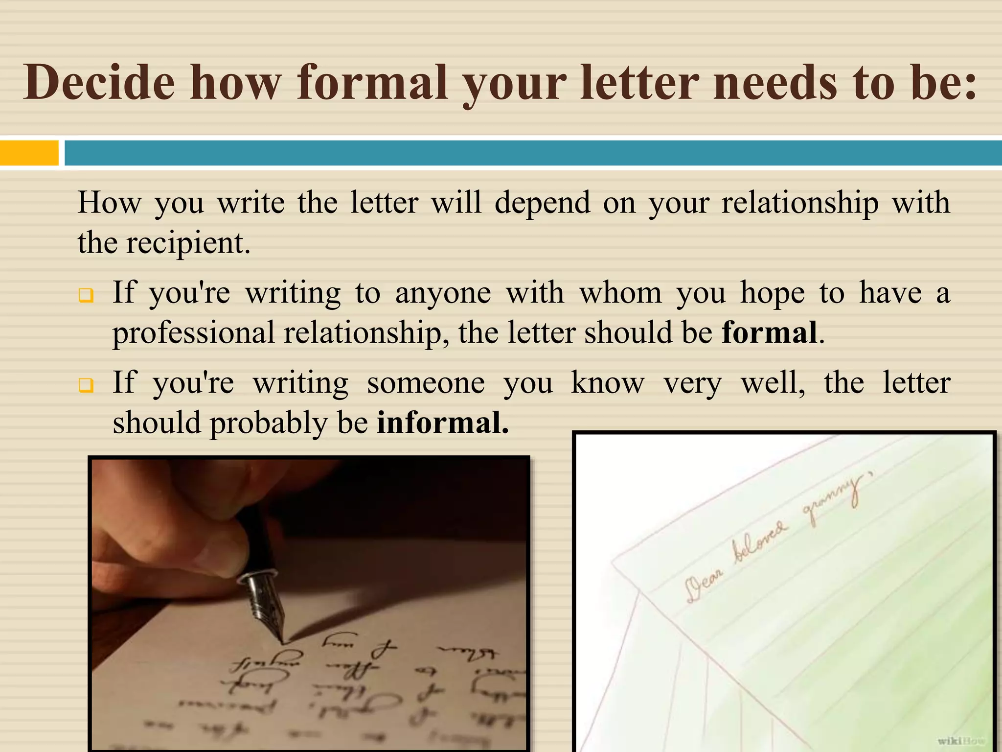 Presentation on formal letter | PPTX