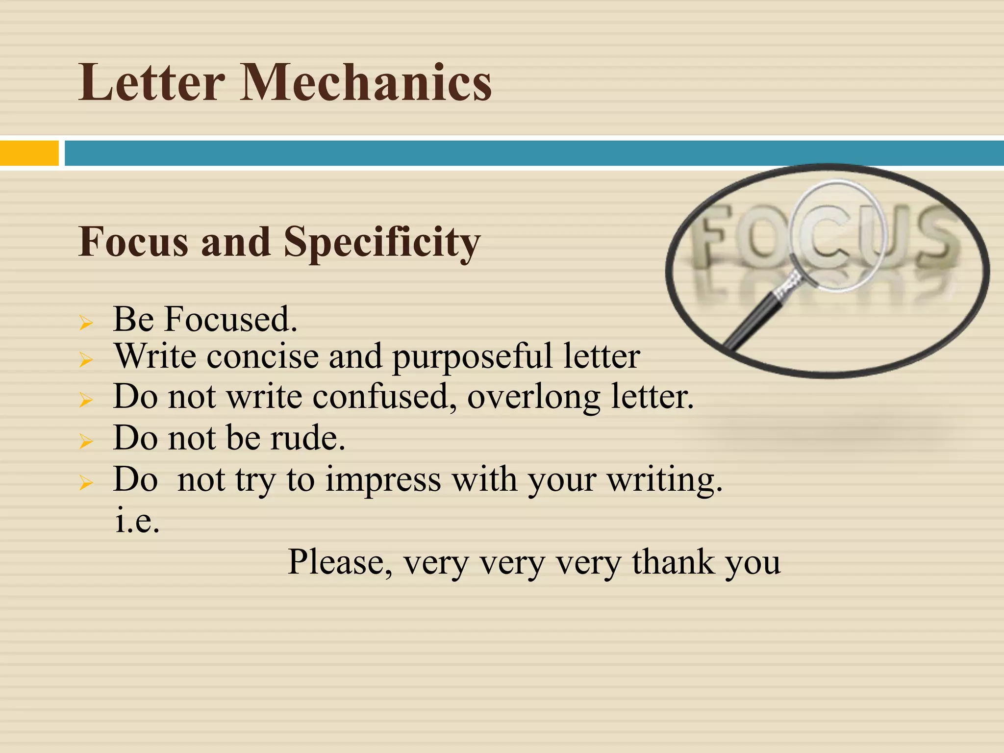 Presentation on formal letter | PPTX
