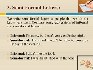 Presentation on formal letter | PPTX