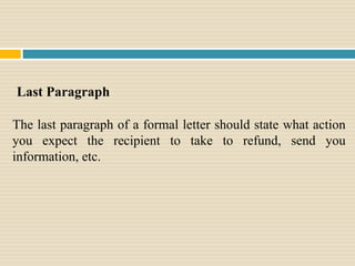 Presentation on formal letter | PPTX