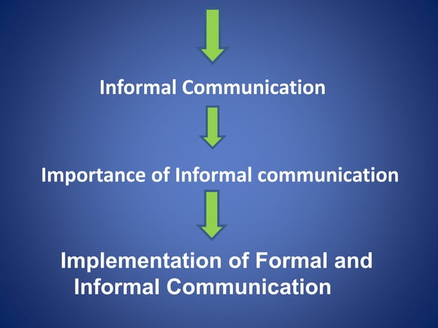 Presentation on formal vs informal communication | PPTX