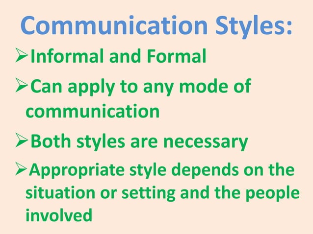 Presentation on formal vs informal communication | PPTX