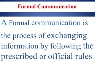 Presentation on formal vs informal communication | PPTX