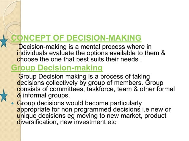 Presentation on forms of group decision making in organizations by prof ...