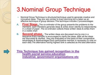Presentation on forms of group decision making in organizations by prof ...