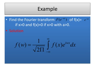 Presentation on fourier transformation | PPTX