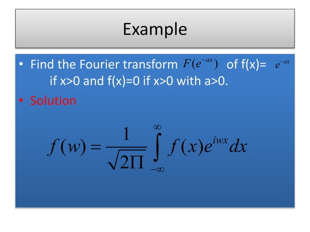 Presentation on fourier transformation | PPTX | Technology & Computing