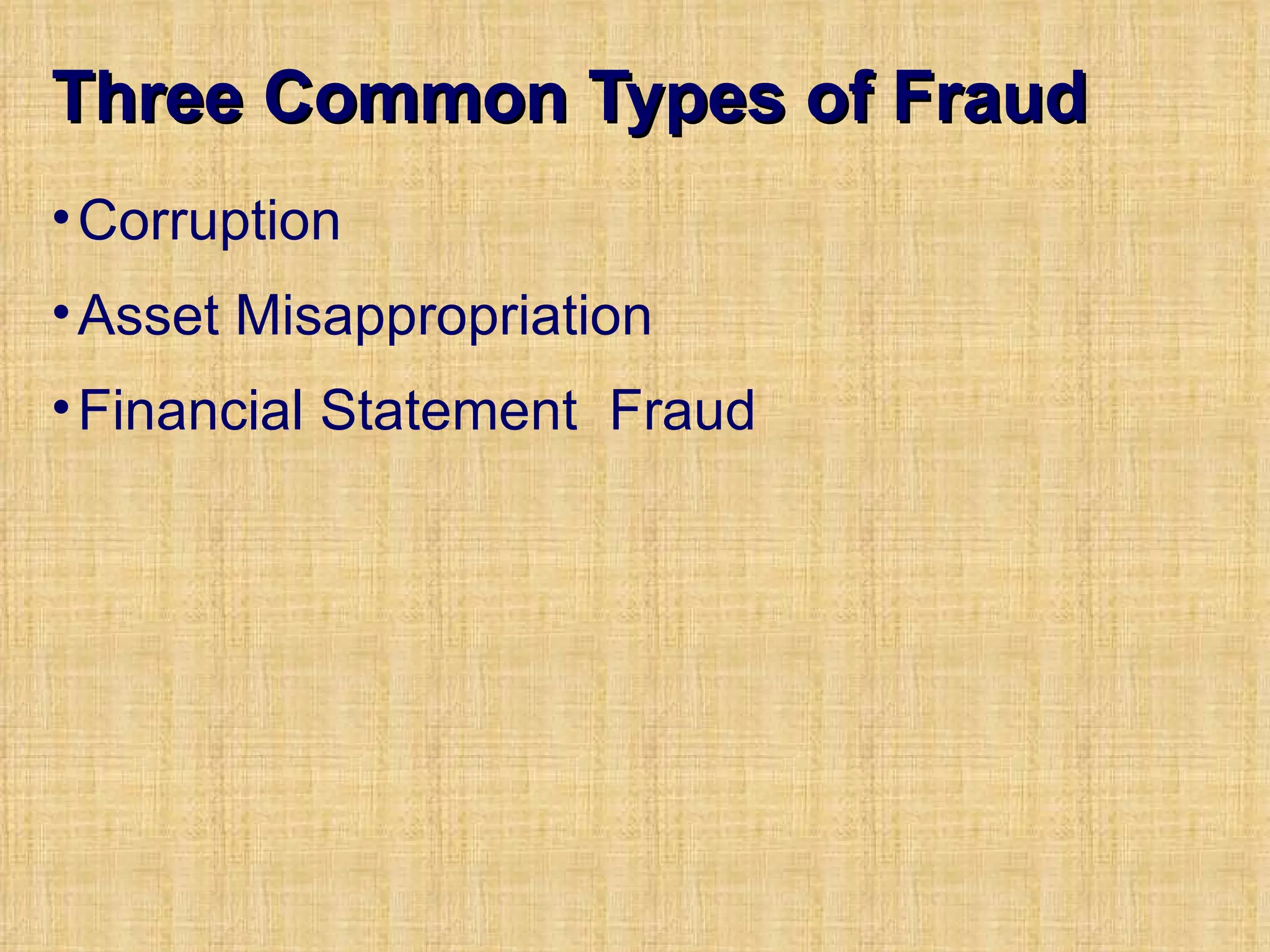 Presentation on fraud prevention, detection & control | PPT