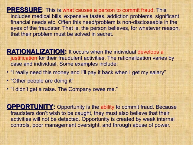 Presentation on fraud prevention, detection & control | PPT