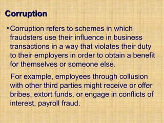 Presentation on fraud prevention, detection & control | PPT