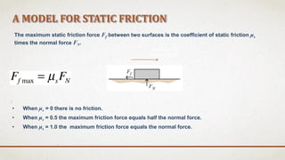 Presentation on Friction (Static, Kinetic and Co-efficient of Friction) | PDF