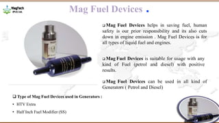 Presentation on Mag Fuel Device (Generators) | PPTX | Gasoline Prices ...