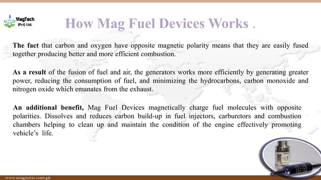 Presentation on Mag Fuel Device (Generators) | PPTX | Gasoline Prices ...