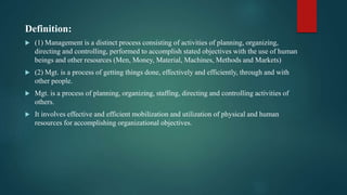 Presentation on functions of management | PPTX