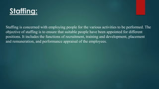Presentation on functions of management | PPTX