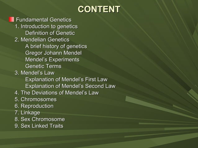 Presentation on fundamental genetics | PPT
