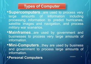 Presentation on fundamentals of computer by Jitu | PPTX | Computer ...