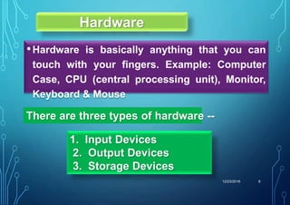 Presentation on fundamentals of computer by Jitu | PPTX | Computer ...