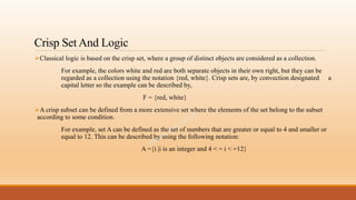 Presentation on fuzzy logic and fuzzy systems | PPTX