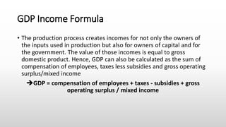 Presentation on GDP Estimates Sources and Methods | PPT