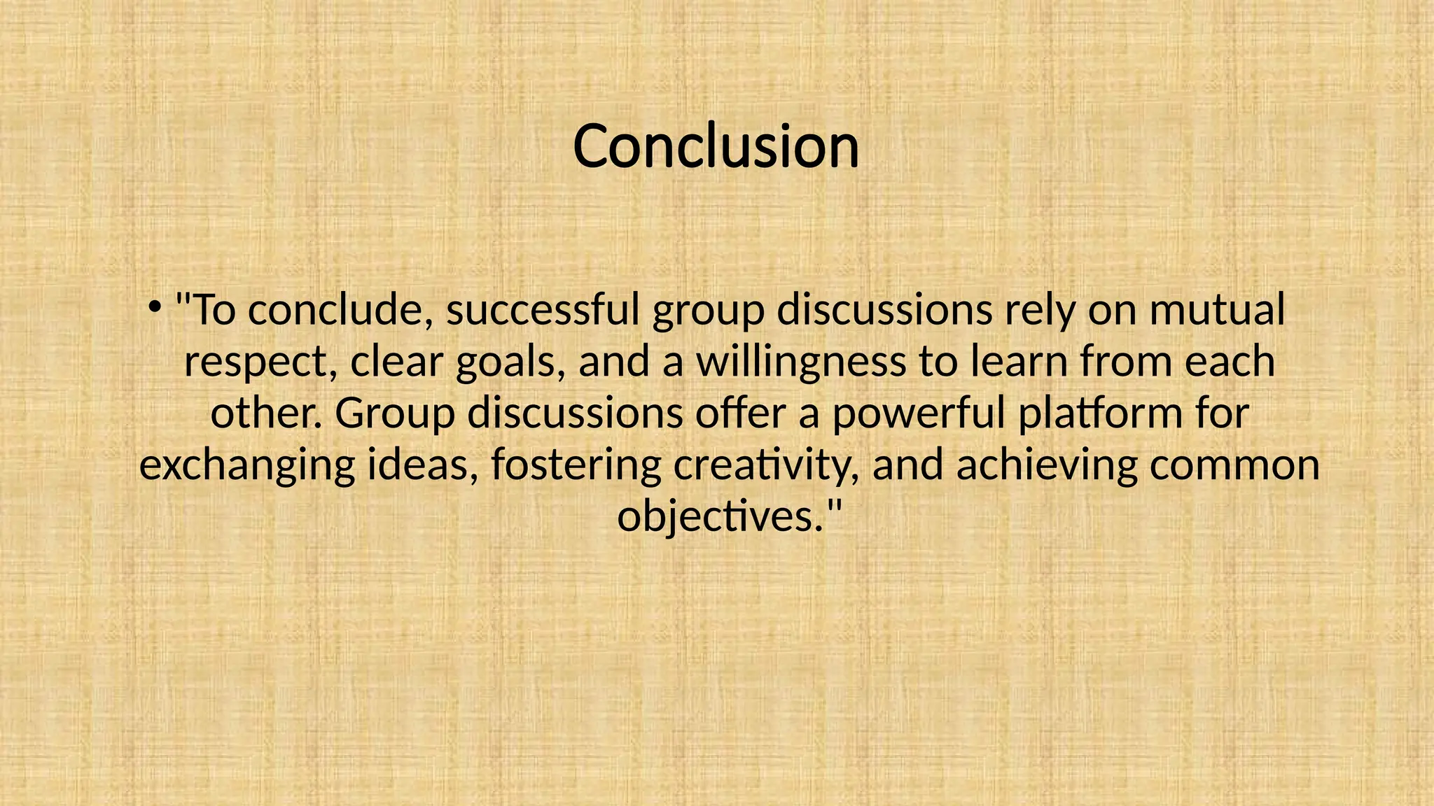 Presentation on Group Discussion, definition, importance, types | PPTX