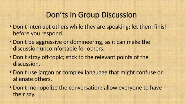Presentation on Group Discussion, definition, importance, types | PPTX