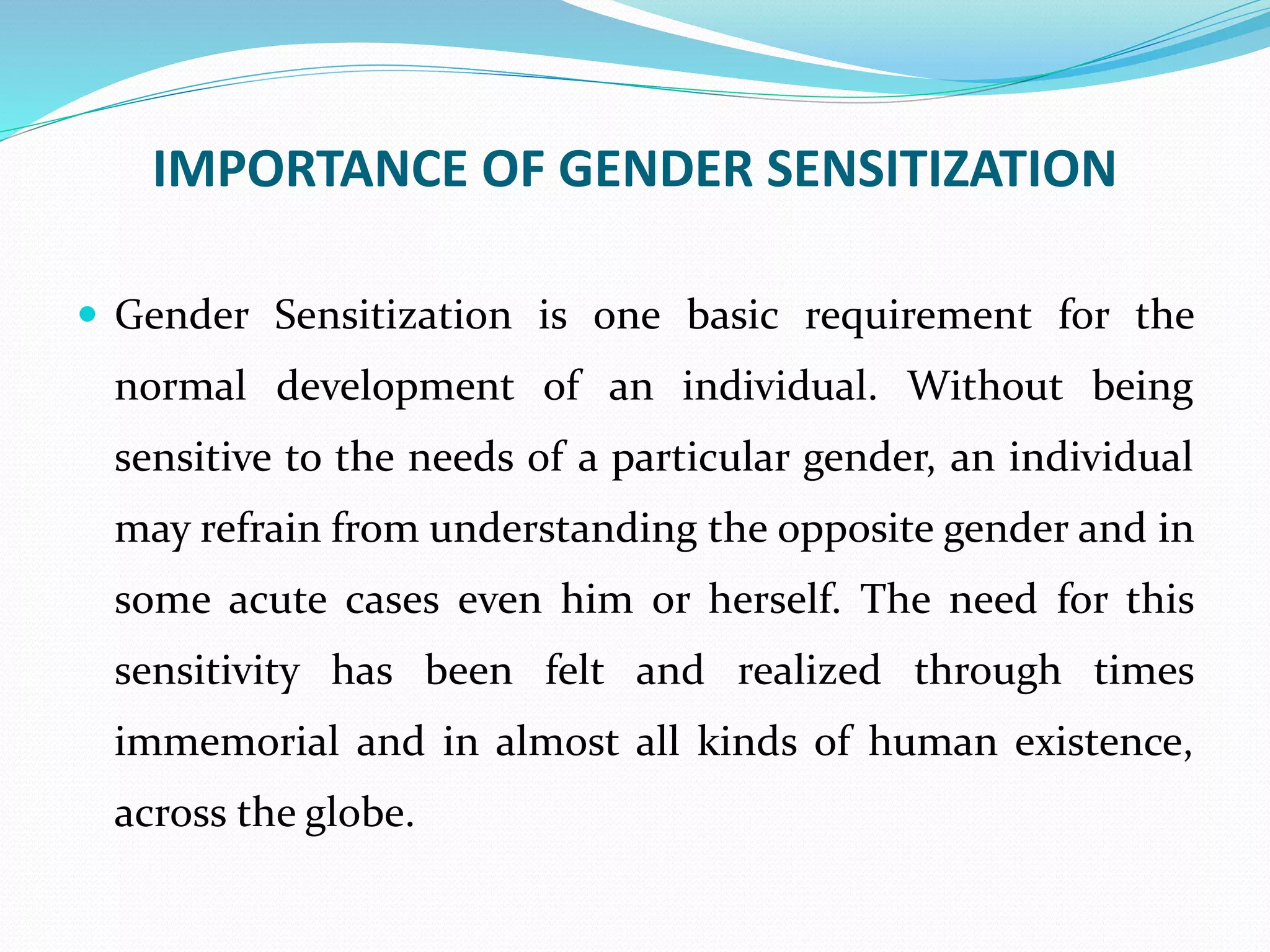 Gender Sensitization | PPTX