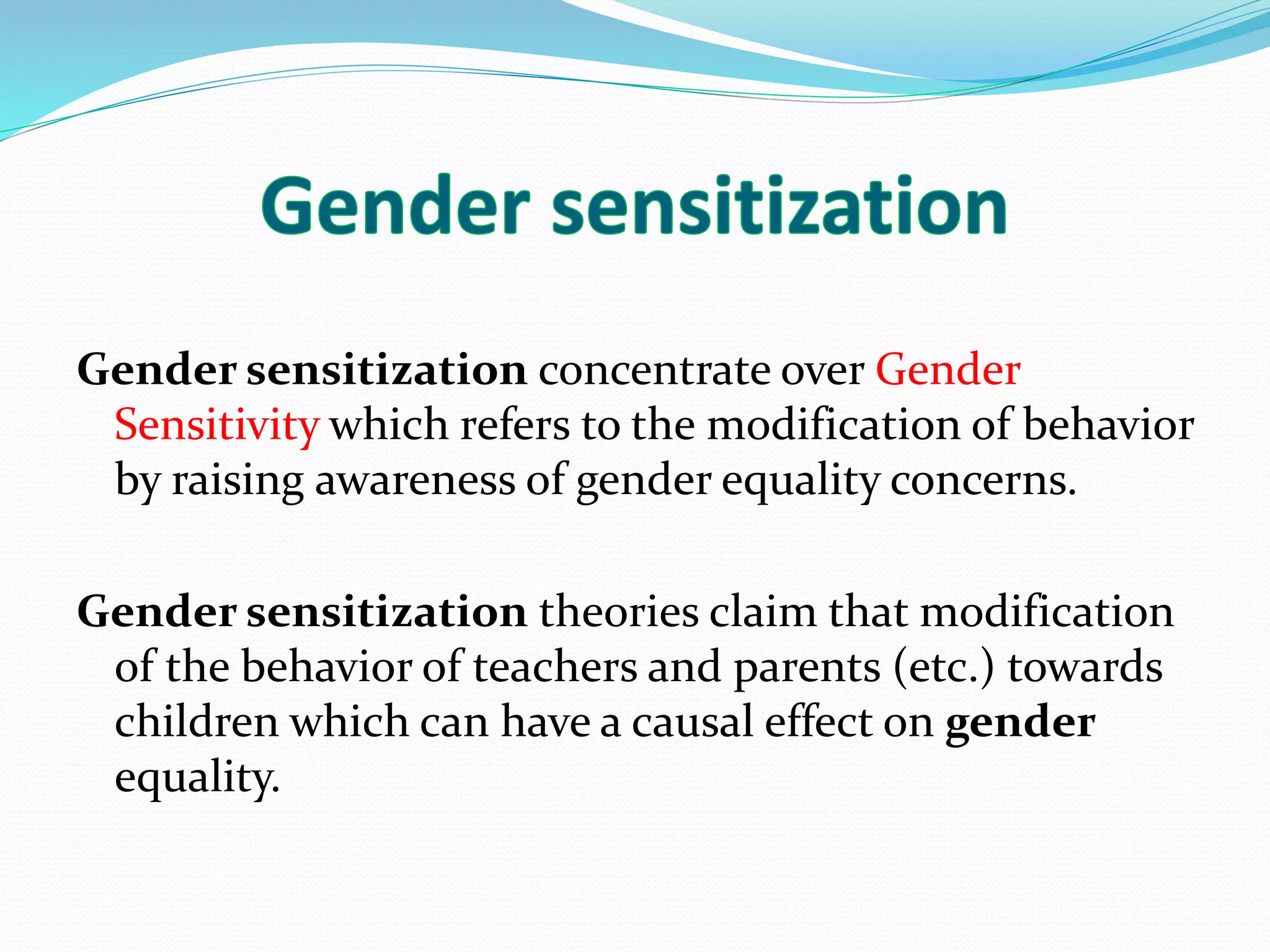Gender Sensitization | PPTX