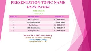 Presentation on Generator.pptx