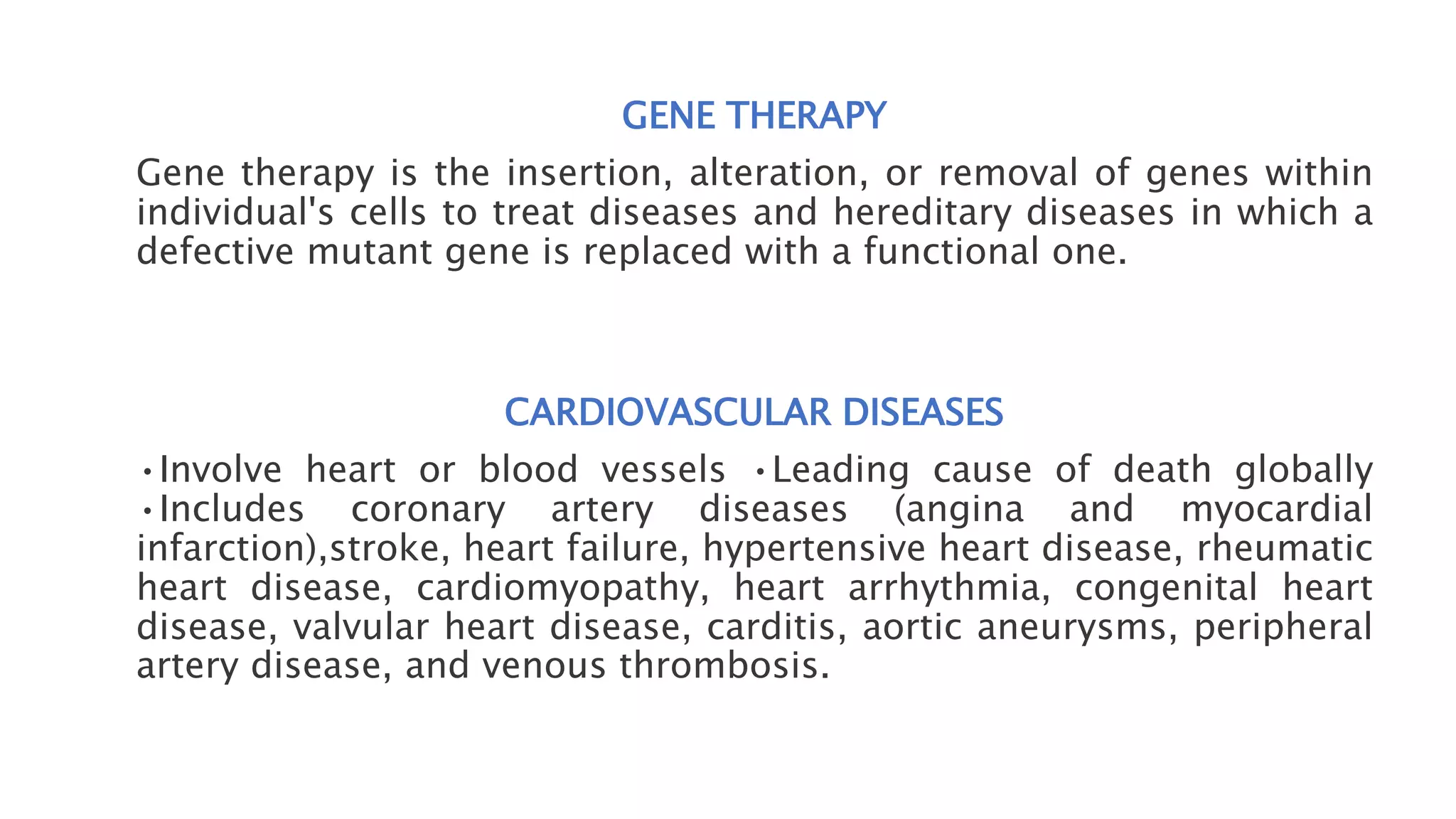 Presentation on Gene Therapy for Cardiovascular Diseases.pptx