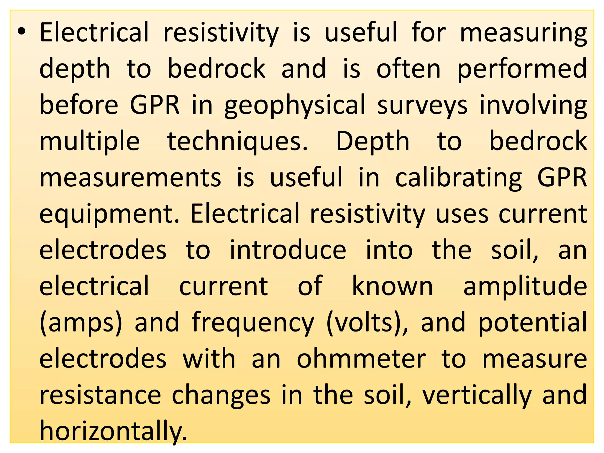 Presentation on geophysical methods | PPTX