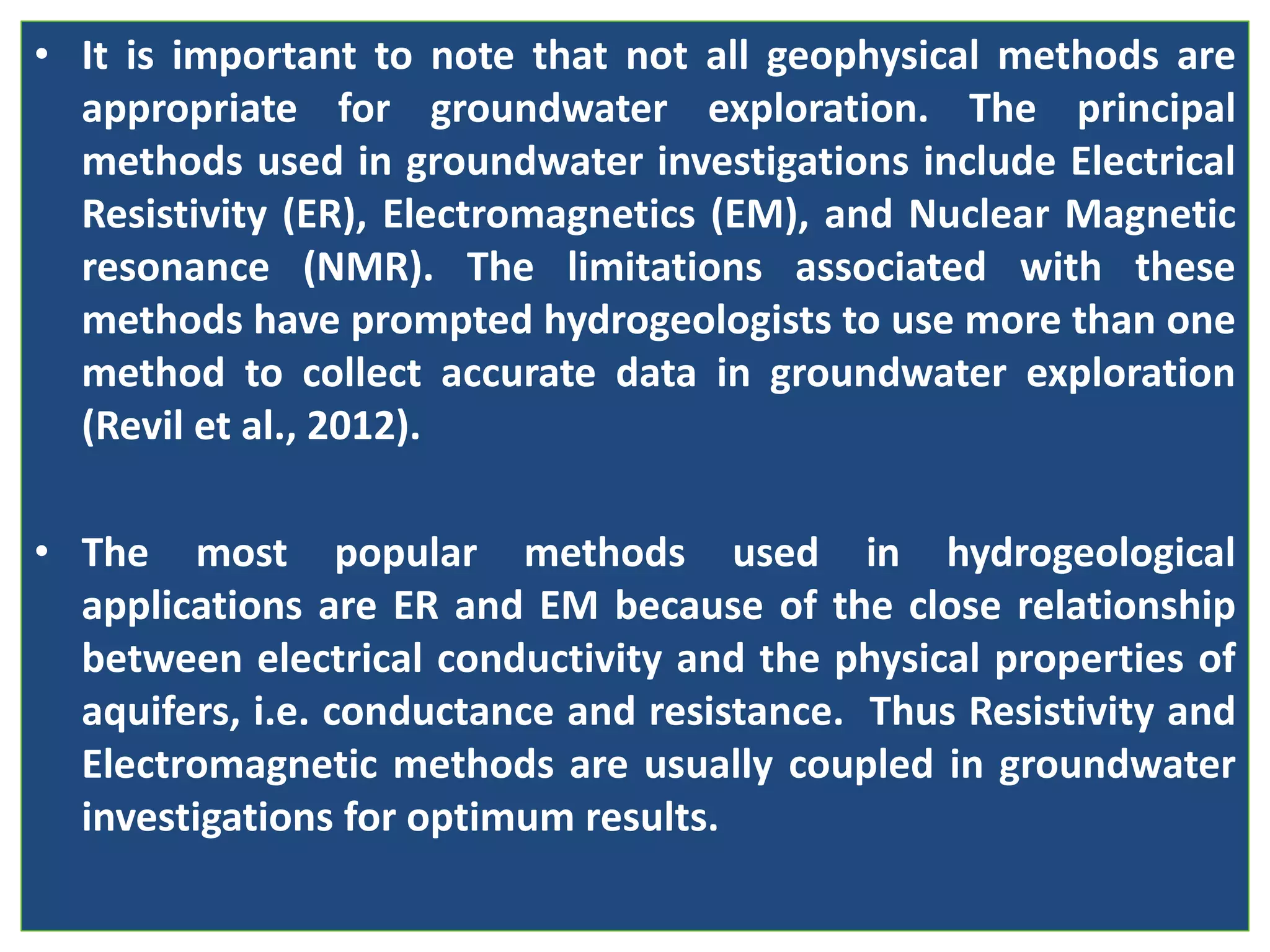 Presentation on geophysical methods | PPTX