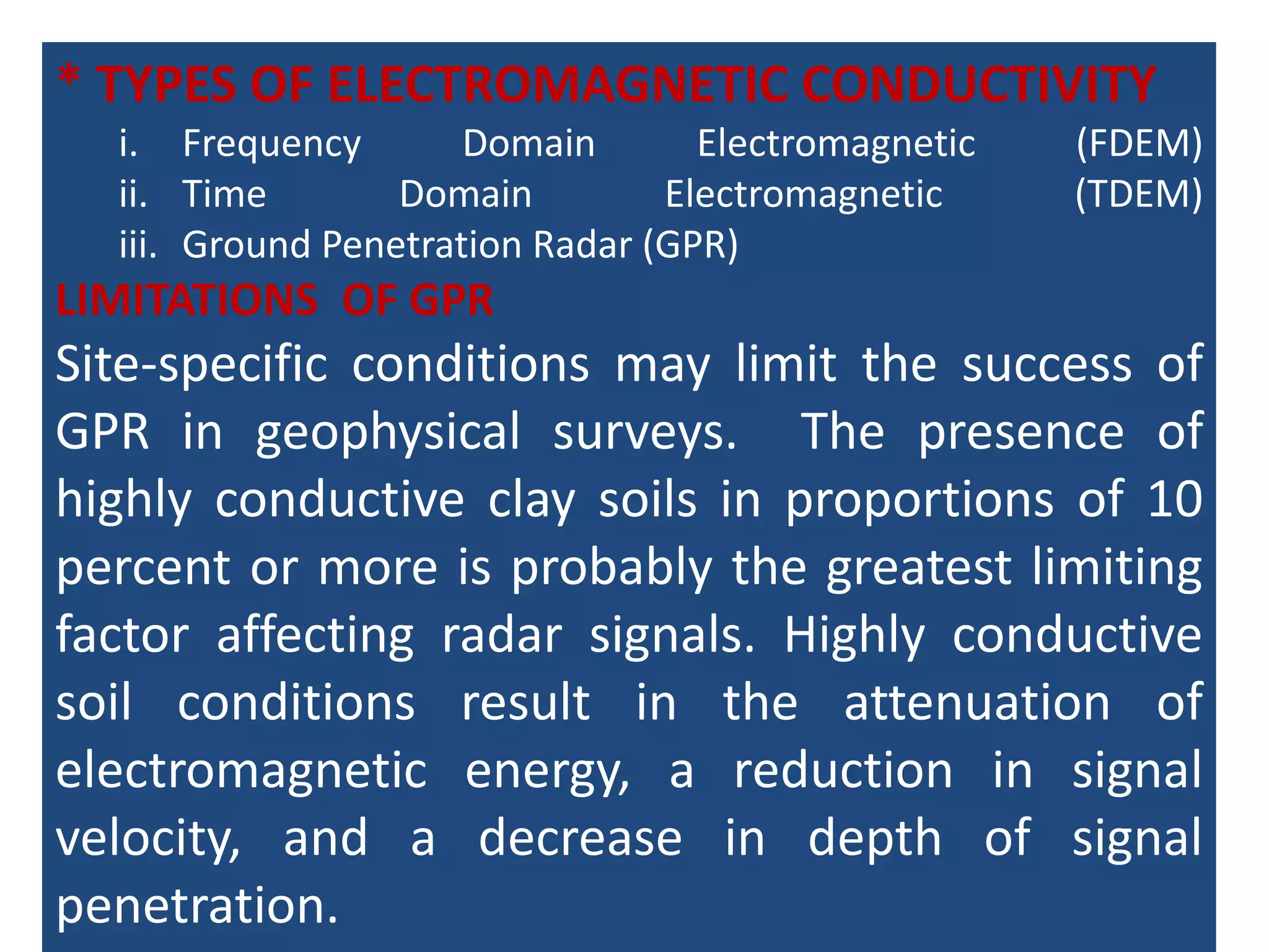 Presentation on geophysical methods | PPTX