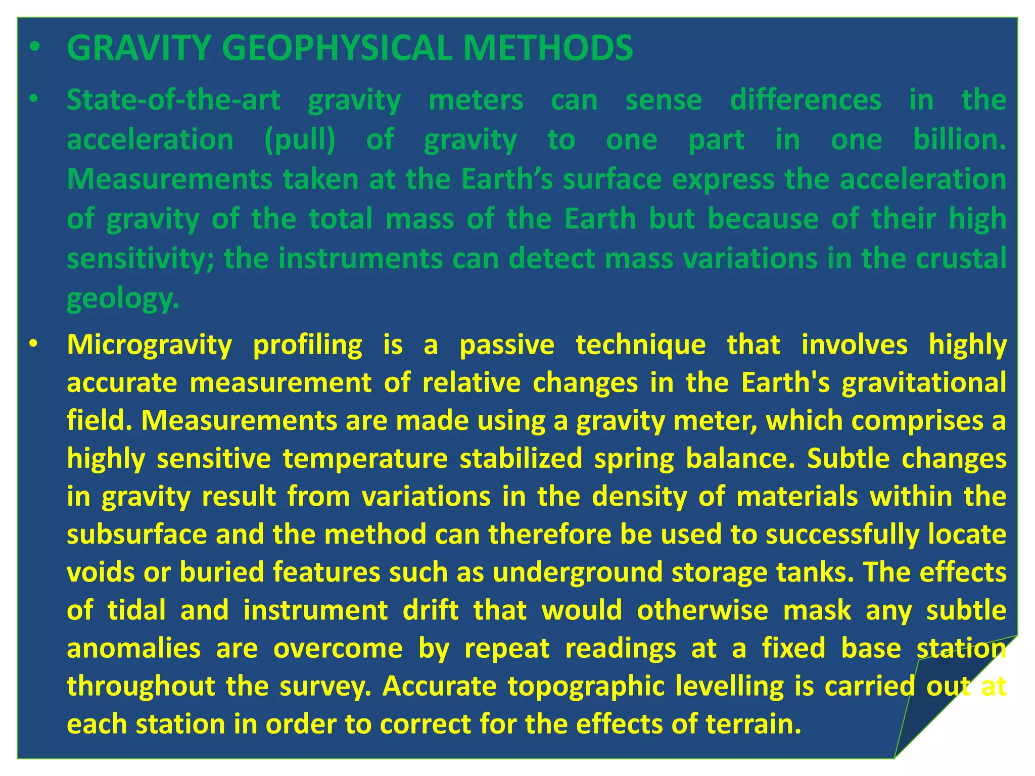Presentation on geophysical methods | PPTX