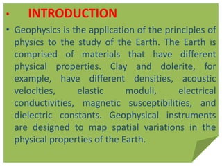 Presentation on geophysical methods | PPTX