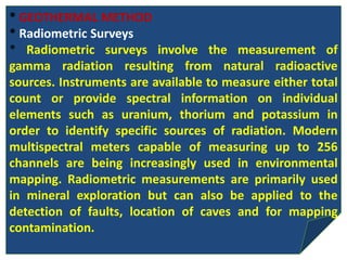 Presentation on geophysical methods | PPTX