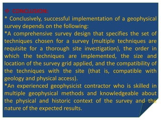 Presentation on geophysical methods | PPTX