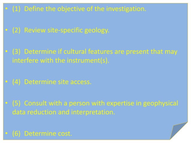 Presentation on geophysical methods | PPTX