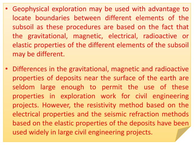 Presentation on geophysical methods | PPTX