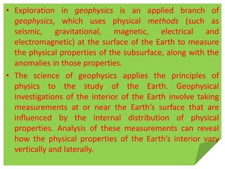 Presentation on geophysical methods | PPT
