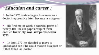 presentation on george crabbe ad his famous works.pptx